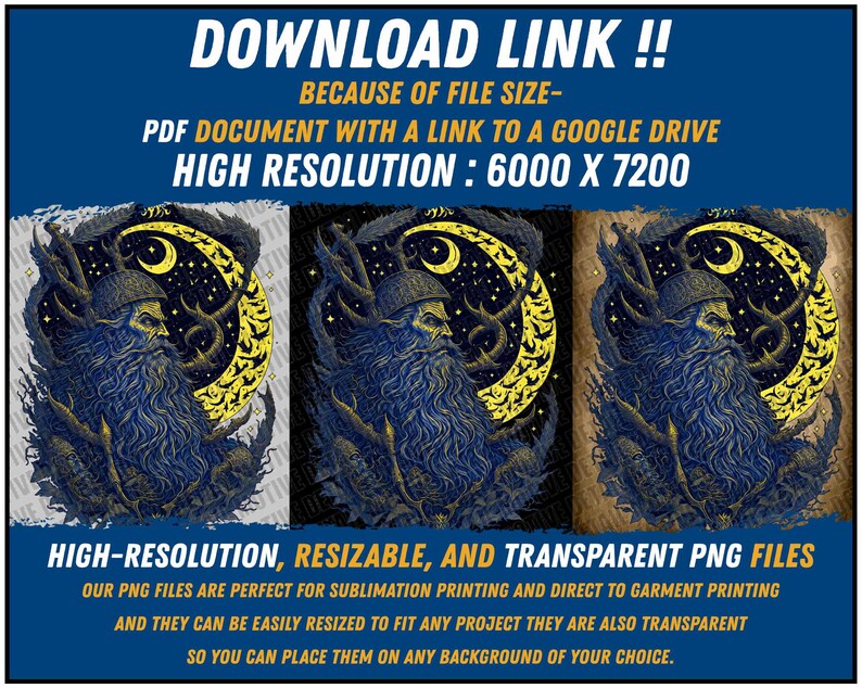 Viking Warrior Crescent Moon Viking Old Man Valhalla Nordic - Etsy