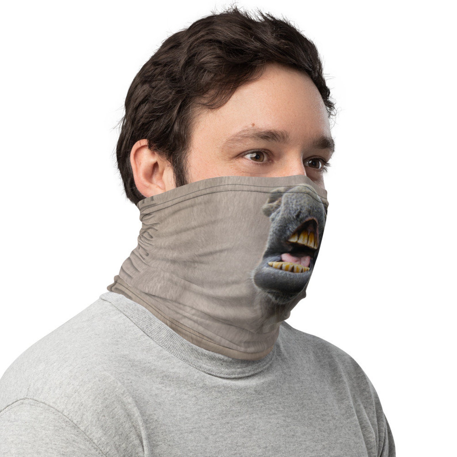 Donkey Funny Face Cover Neck Gaiter Snood Bandana Tubular Scarf 002150 ...