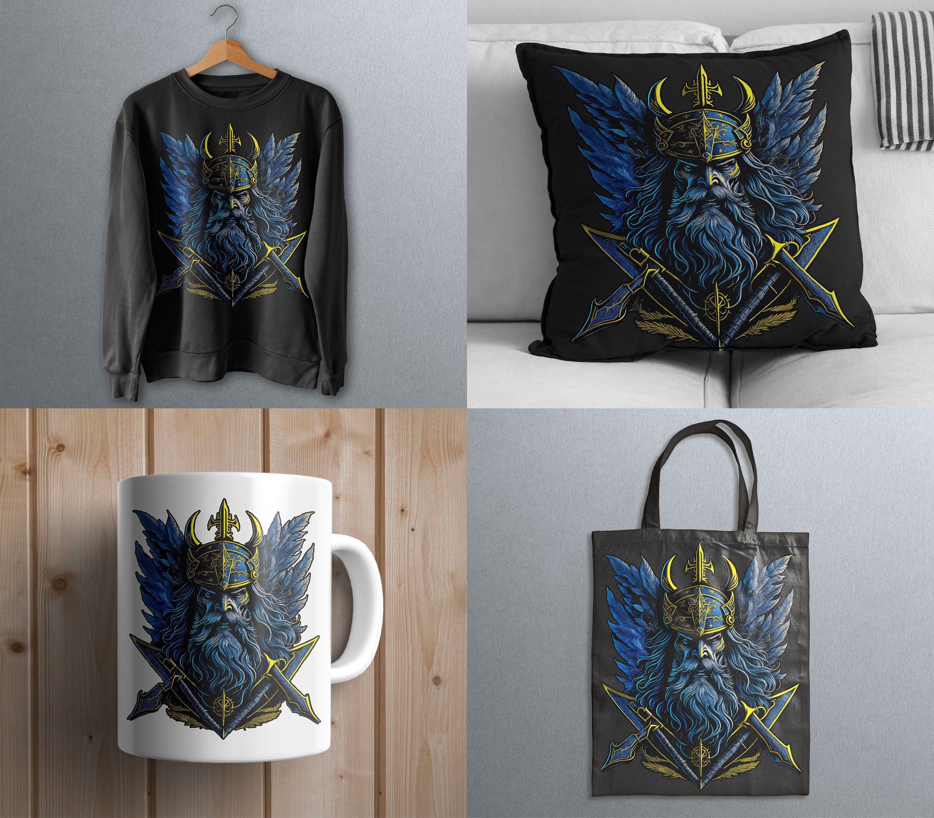 Viking Warrior Emblem, Fathor, Viking Beard, Valhalla, Nordic Viking ...