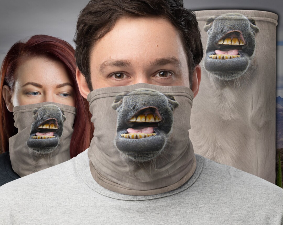 Donkey Funny Face Cover Neck Gaiter Snood Bandana Tubular Scarf 002150 ...