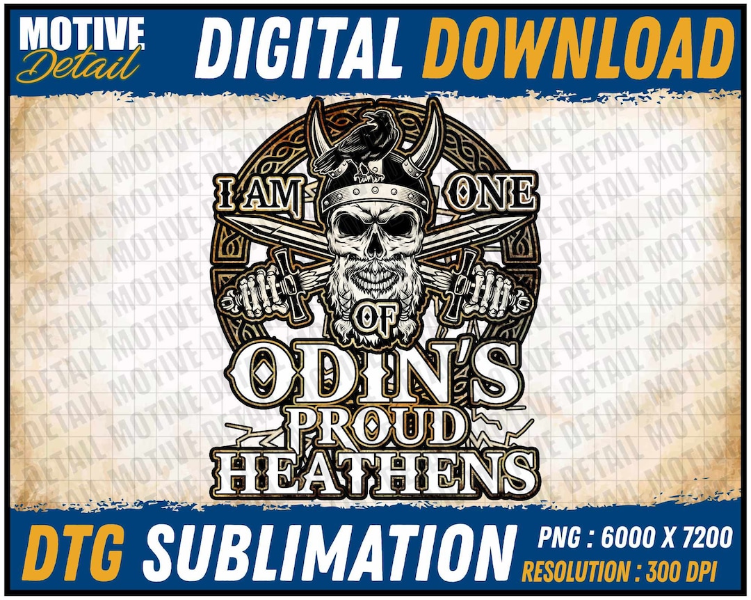 Odin's Proud Heathens Viking Design: Norse Mythology PNG (digital ...