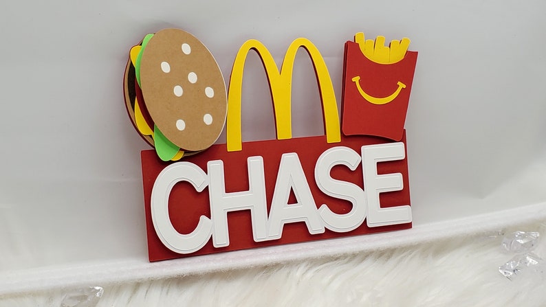 Mcdonald's Themed Birthday Cake Topper Fast Food Cake - Etsy