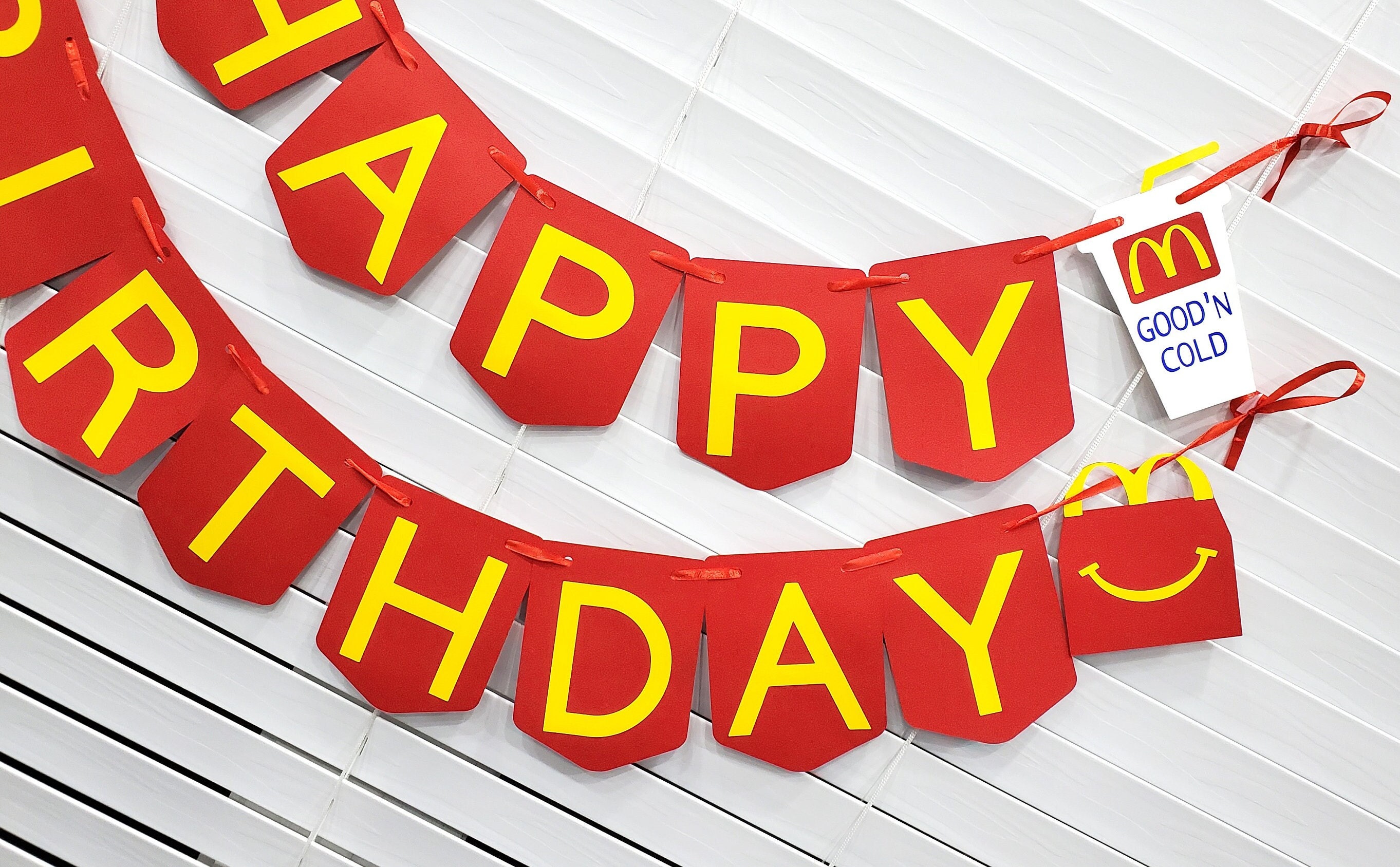 Mcdonald's Themed Birthday Banner Fast Food Banner - Etsy