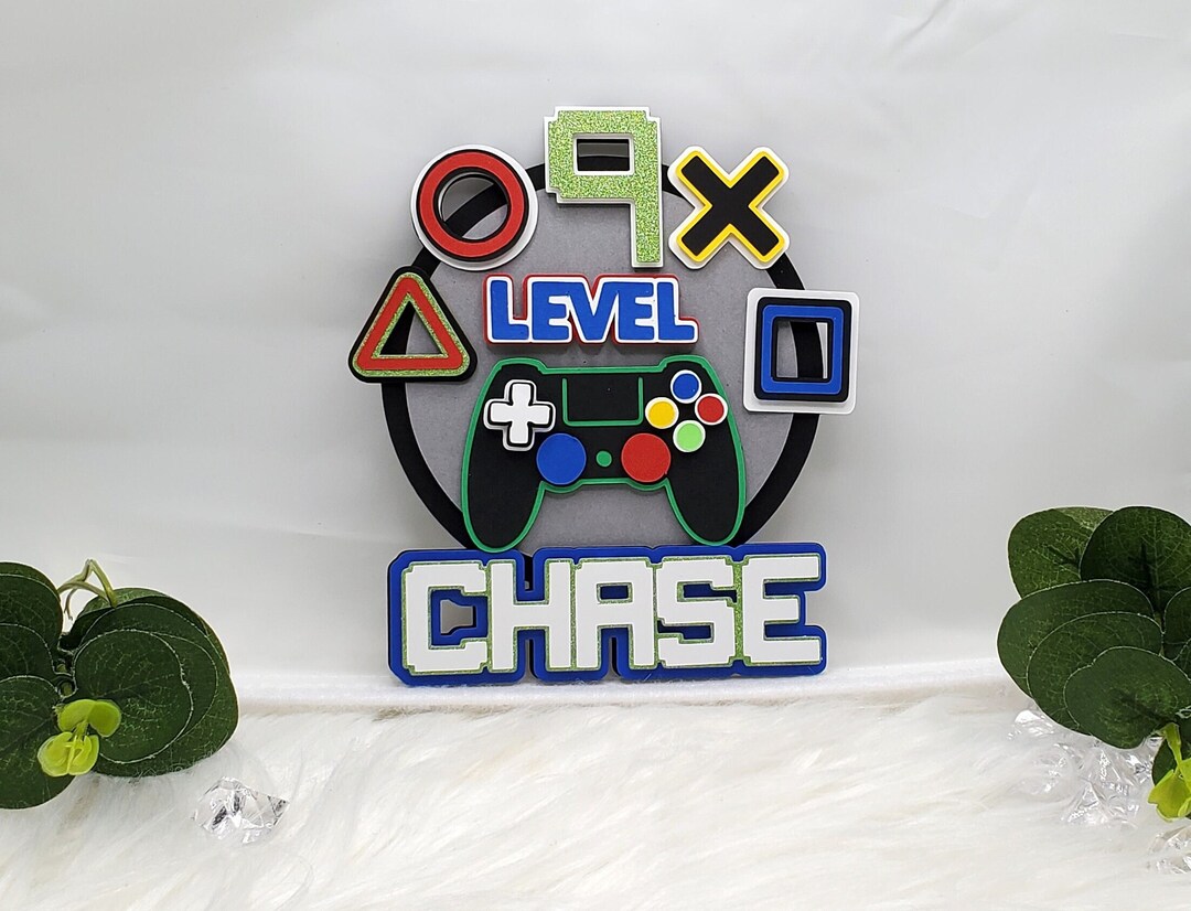 Gamer Birthday Cake Topper, Gamer Banner, Video Game Party, Game ...