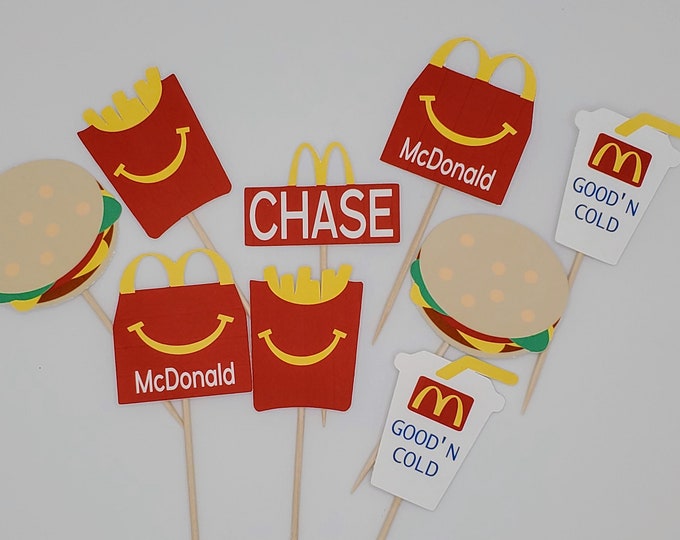 Mcdonald's Cupcake Toppers - Etsy Canada