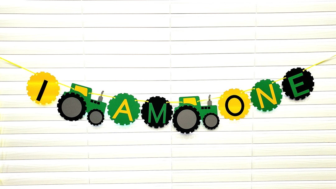 Tractor Birthday Banner, Tractor First Birthday, Tractor Birthday ...