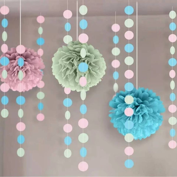 Circle Paper Garland - Etsy