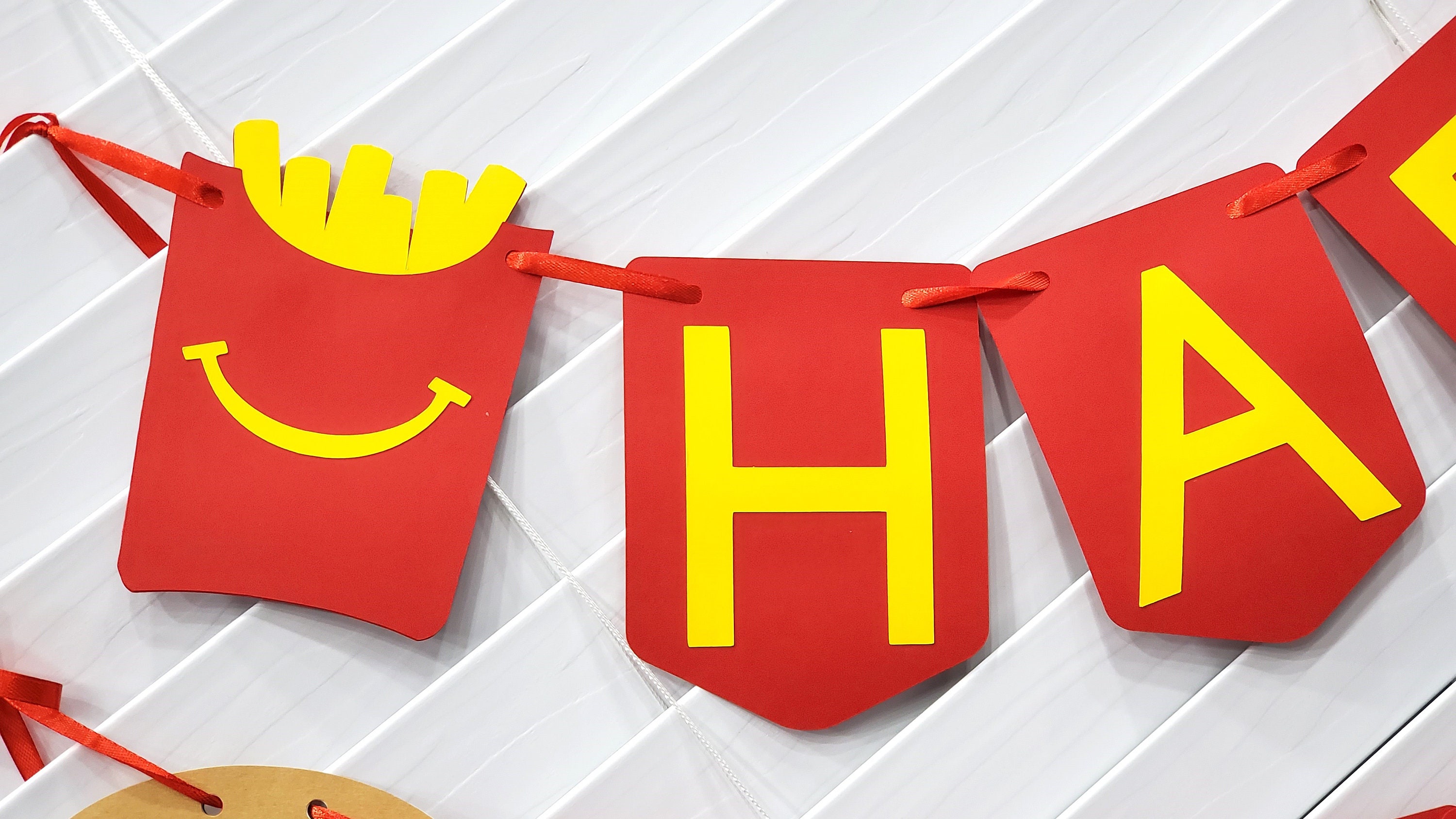 Mcdonald's Themed Birthday Banner Fast Food Banner - Etsy