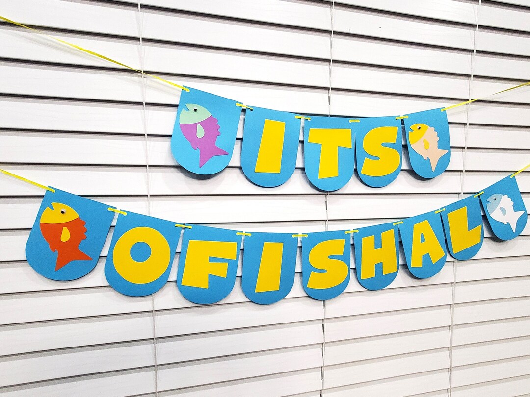 Fishing Party Banner O'fishal Banner fishing Banner Theme Fishing Party ...