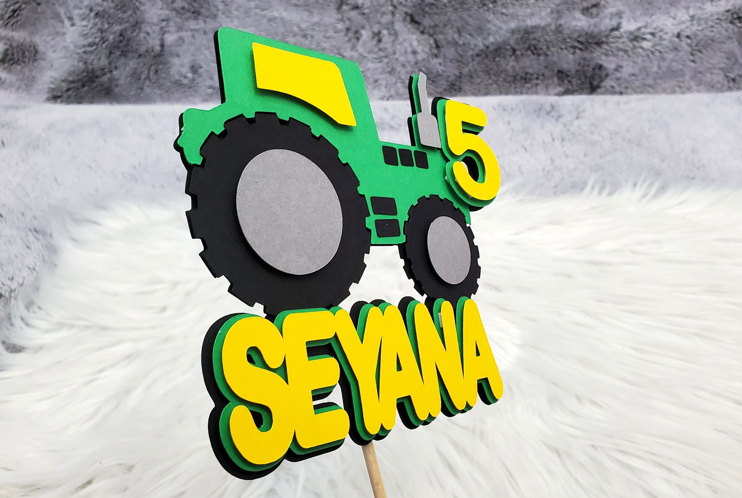 Tractor Birthday Cake Topper, Tractor Birthday Decorations, Tractor ...