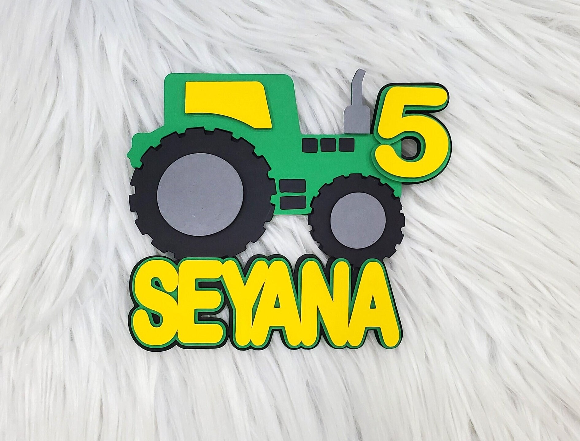 Tractor Birthday Cake Topper, Tractor Birthday Decorations, Tractor ...