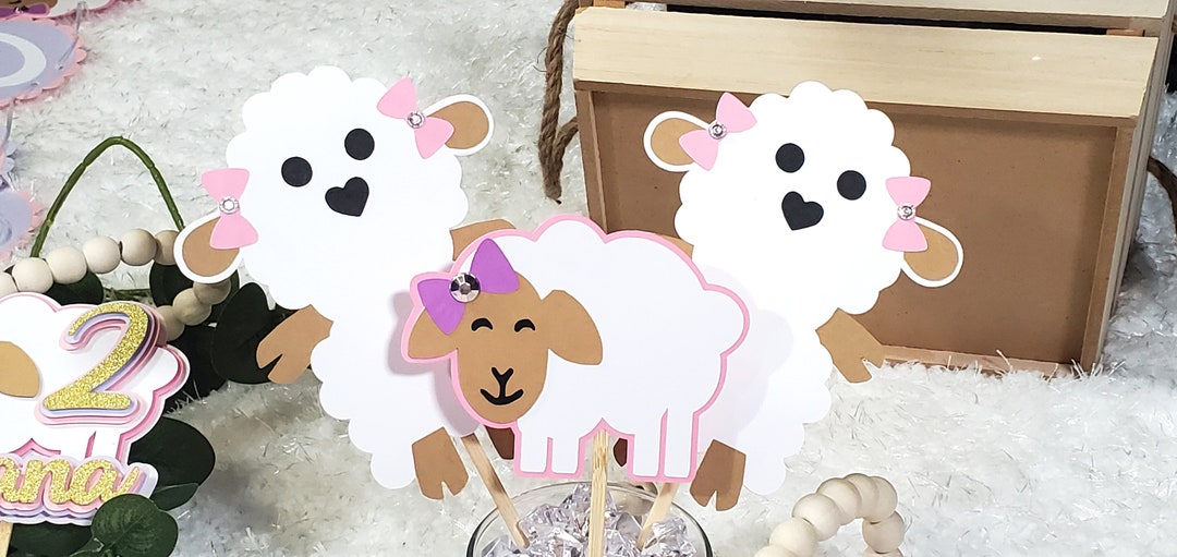 Baby Lamb Centerpiece Sticks, Lamb Baby Shower, Little Lamb Party Picks ...