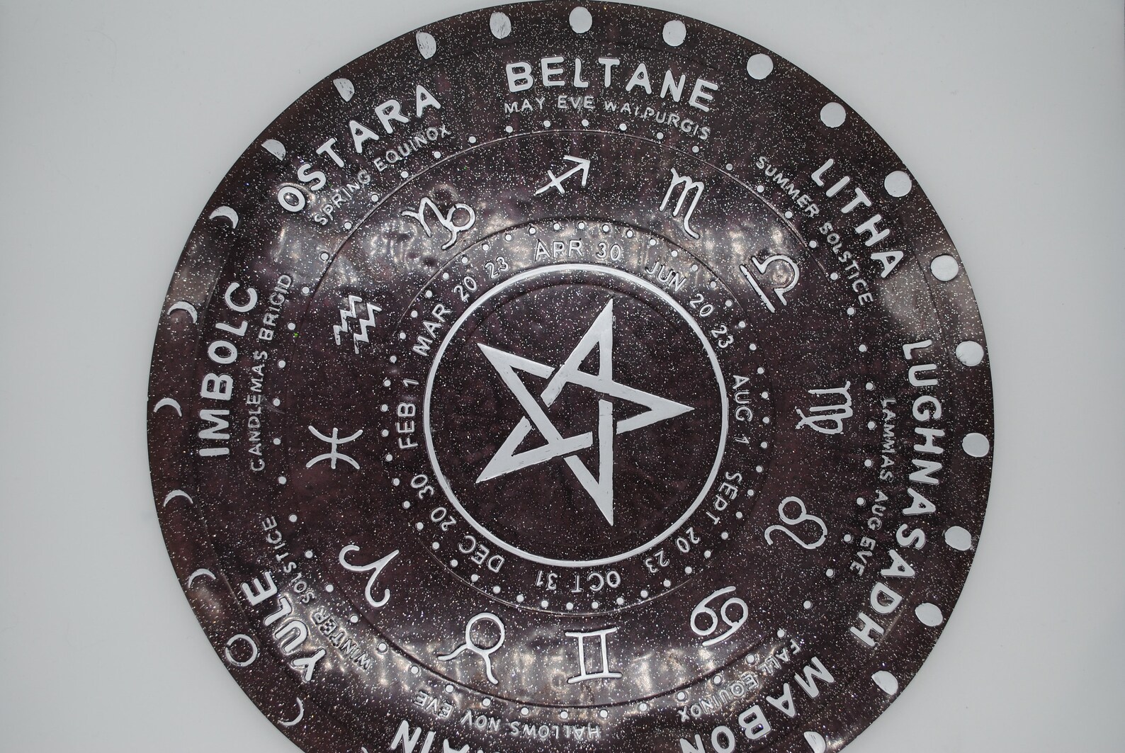 12" Wheel of the Year Altar Divination Plate - Customizable - Etsy