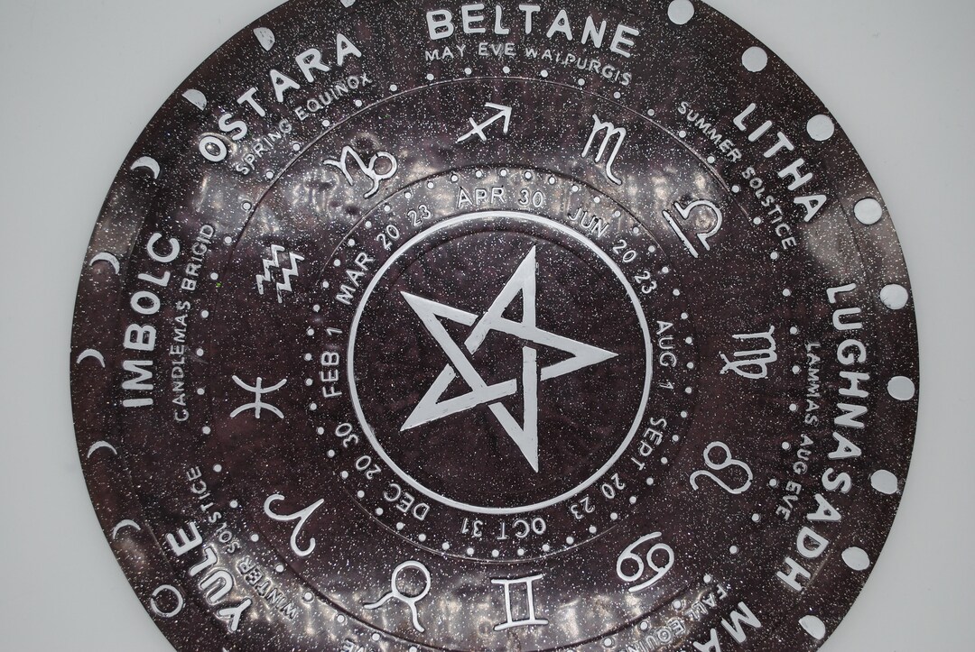 12" Wheel of the Year Altar Divination Plate - Customizable - Etsy