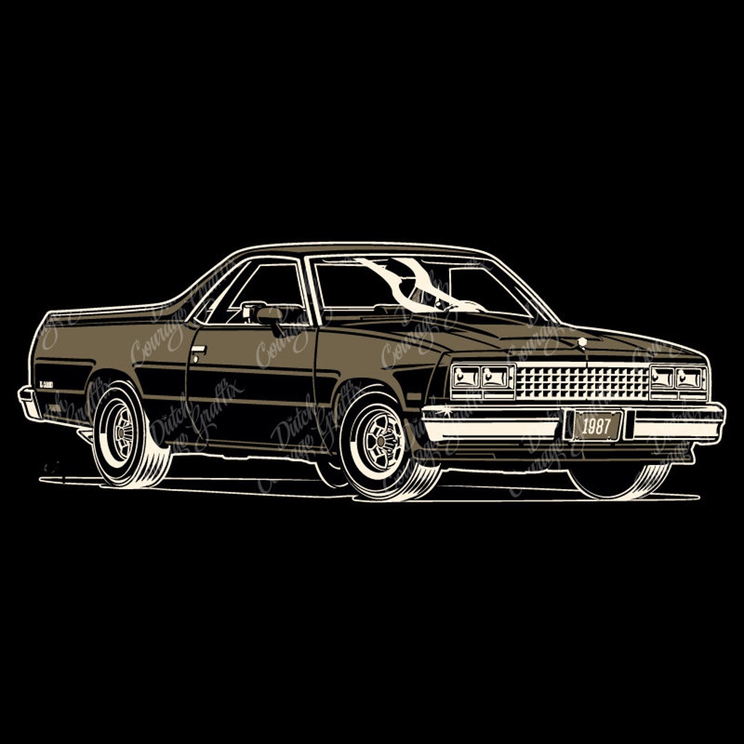 1987 El Camino - Digital Vector File - PMS Colors - Etsy