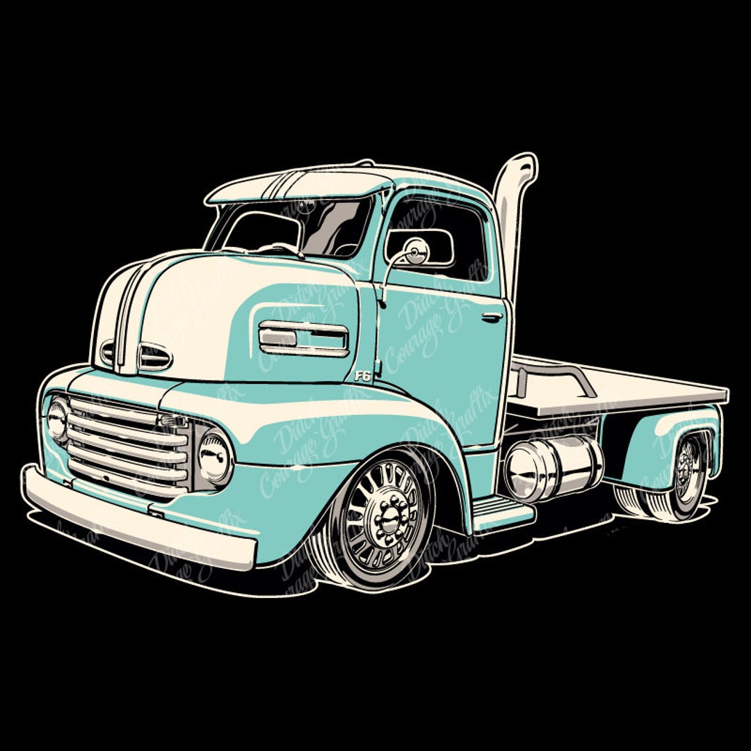1948 F6 Cab Over Engine COE Truck - Digital Vector File - PMS Colors - Etsy