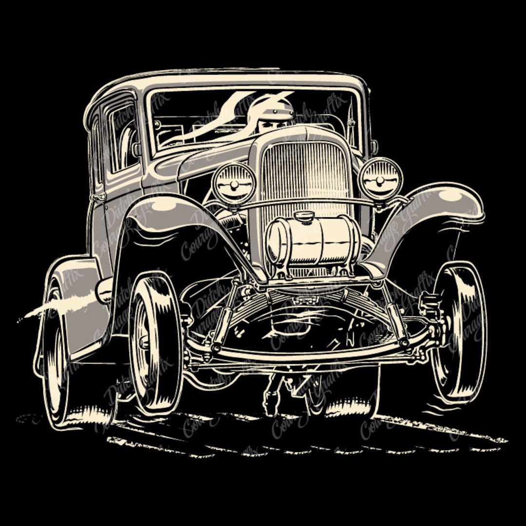 1932 5-window Coupe Gasser - Digital Vector File - PMS Colors - Etsy
