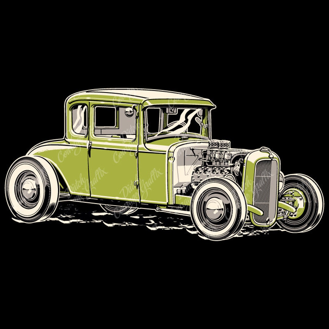 Model A Channeled Coupe - Digital Vector File - PMS Colors - Etsy