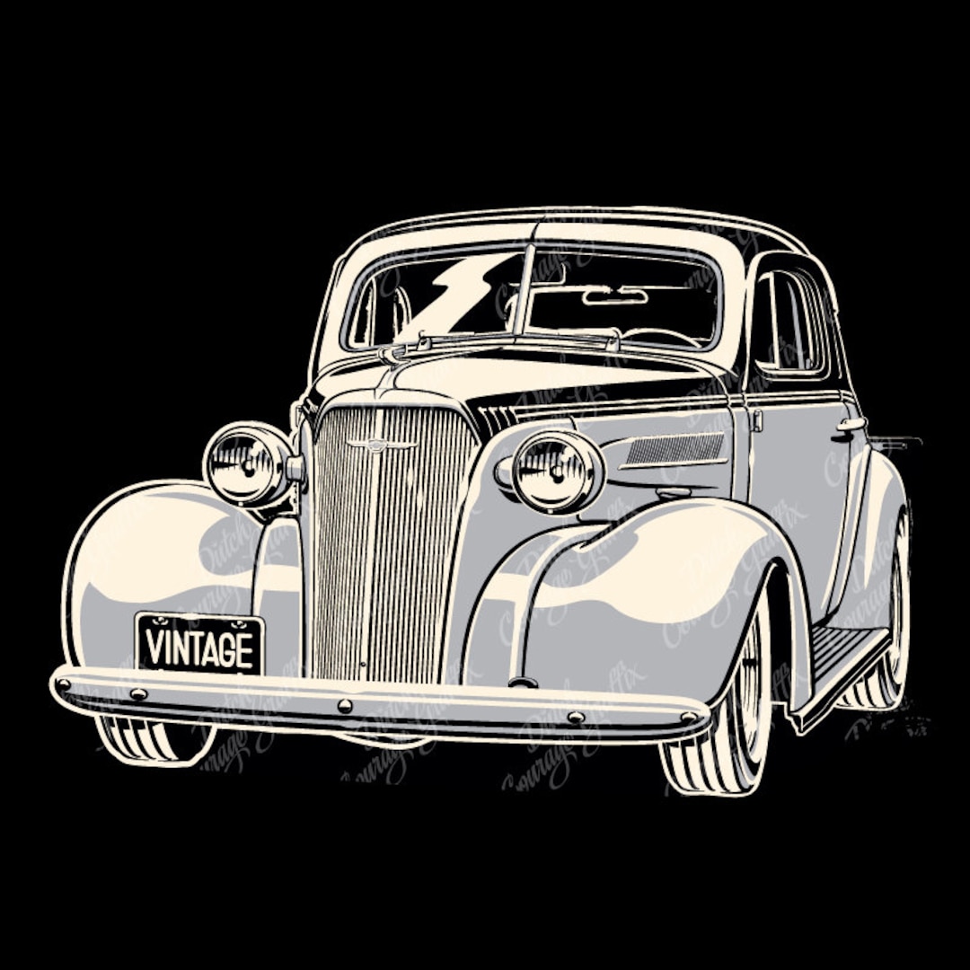 1937 Coupe Street Rod - Digital Vector File - PMS Colors - Etsy