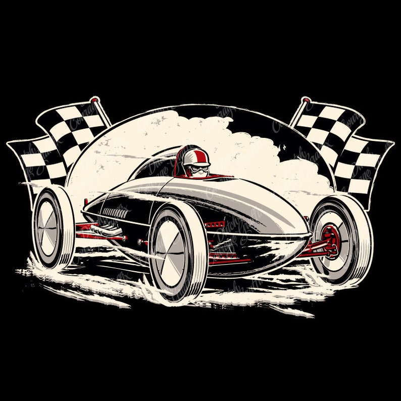 Speeding Belly Tank Dry Lakes Racer - Digital Vector File - PMS Colors ...