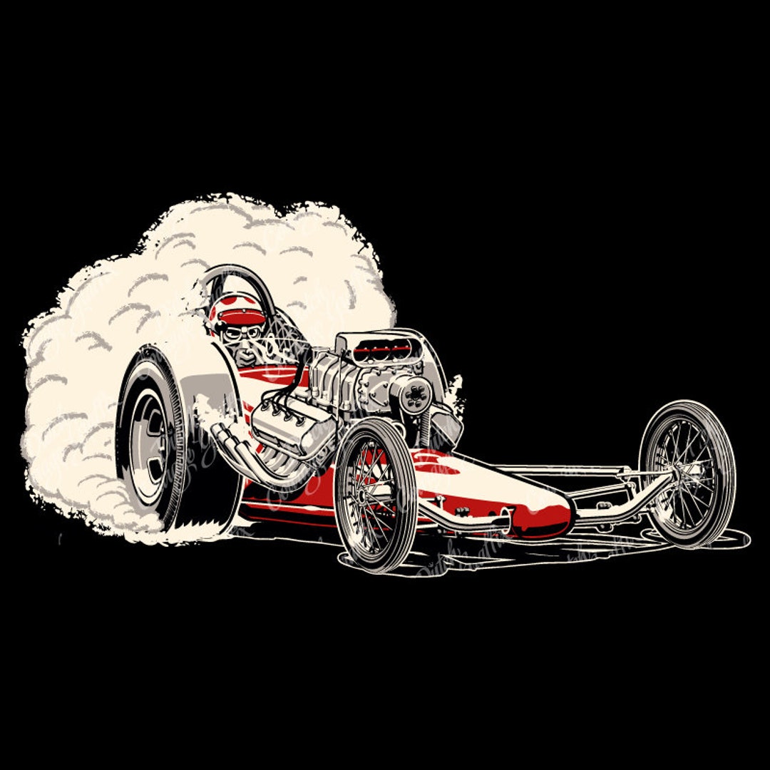 Nostalgic Slingshot FED Dragster - Digital Vector File - PMS Colors - Etsy