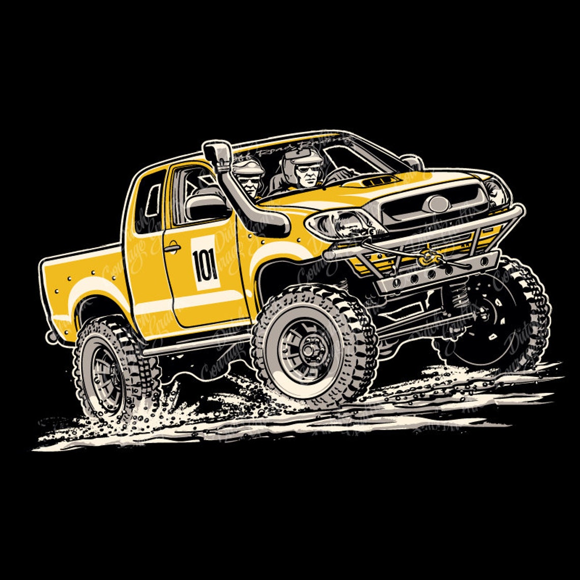 Hilux Off-road Racer Toy - Right - Digital Vector File - PMS Colors - Etsy