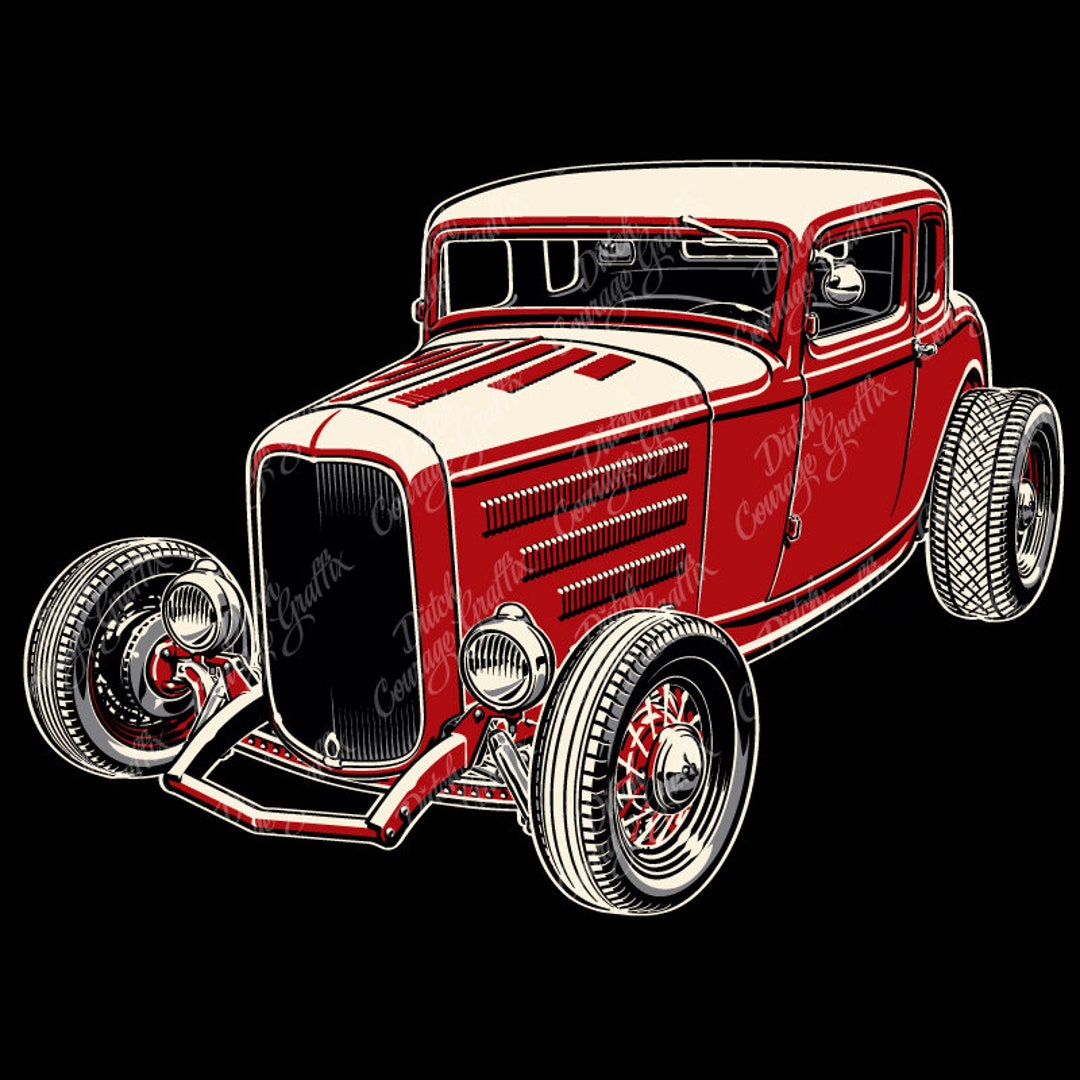 1932 Fenderless 5-window Coupe - Digital Vector File - PMS Colors - Etsy