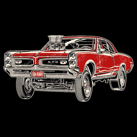 1966 Poncho GTO Gasser Coupe Digital Vector File PMS | Etsy