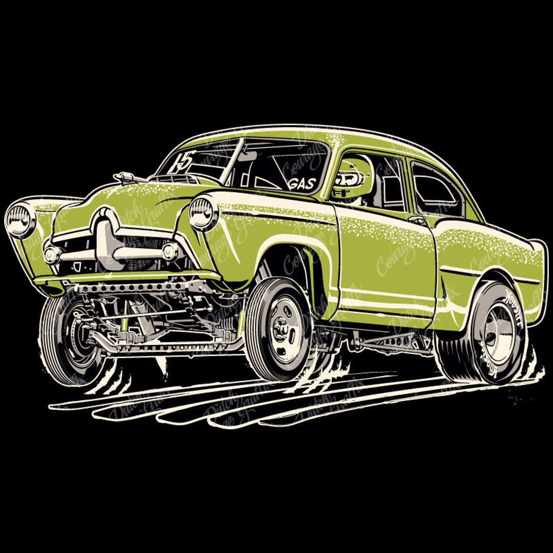 Kaiser Frazer Henry J Gasser Drag Racer - Digital Vector File - PMS ...