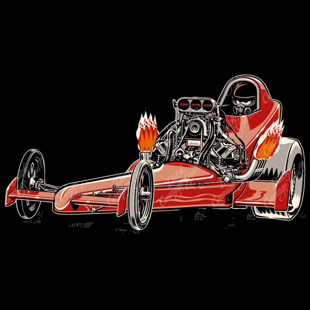 Top Fuel Dragster - Digital Vector File - PMS Colors - Etsy