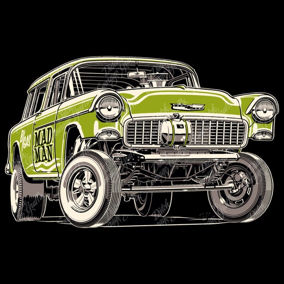 1955 Bowtie Nomad Gasser Digital Vector File PMS Colors | Etsy