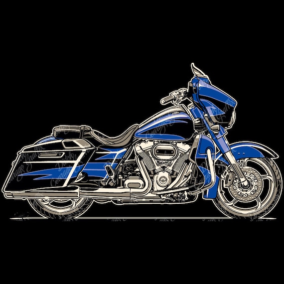 Street Glide Bagger Digital Vector File PMS Colors | Etsy
