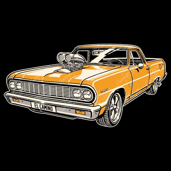 1964 El Camino Blown Street Machine Digital Vector File - Etsy