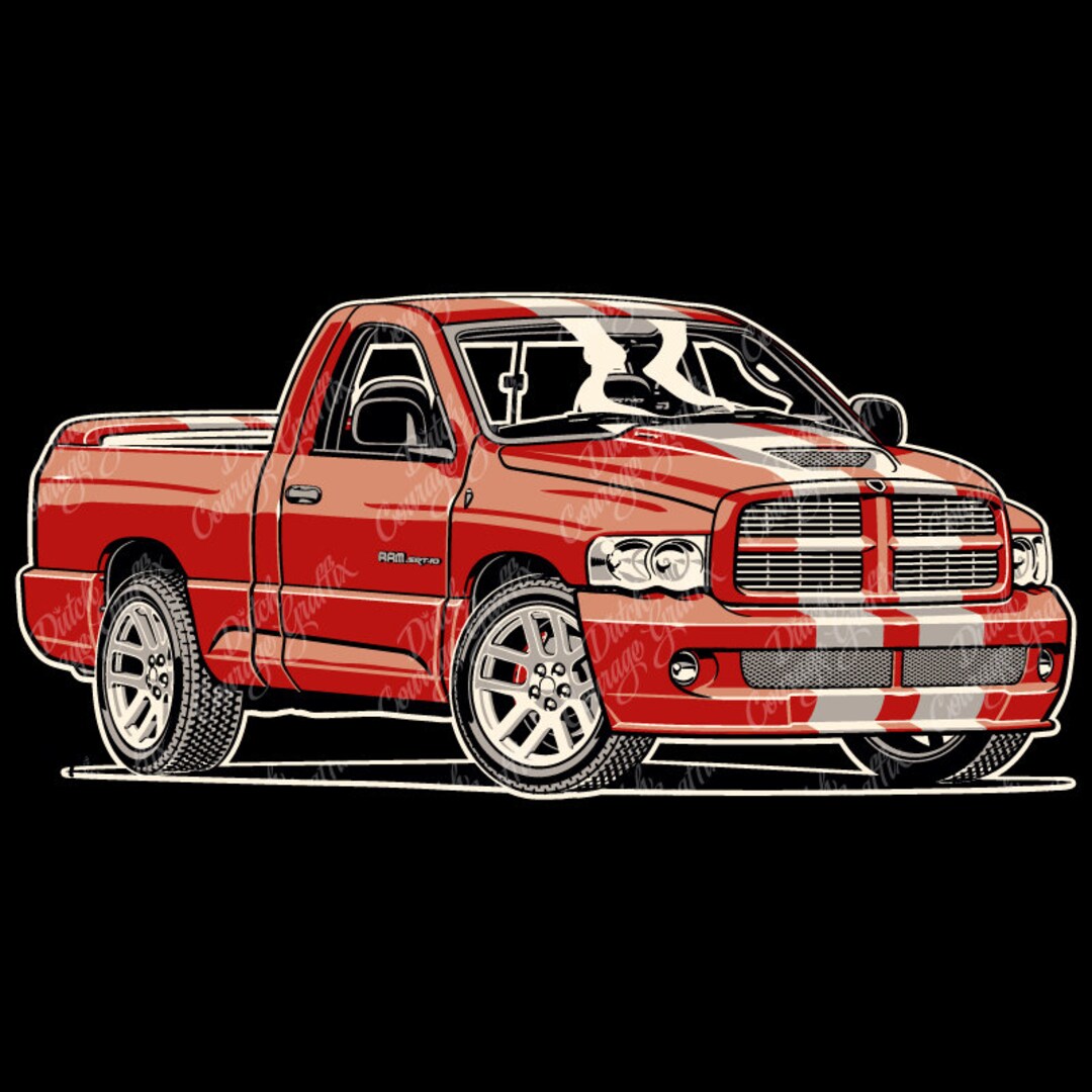 Ram SRT10 Pickup Muscle Truck - Digital Vector File - PMS Colors - Etsy