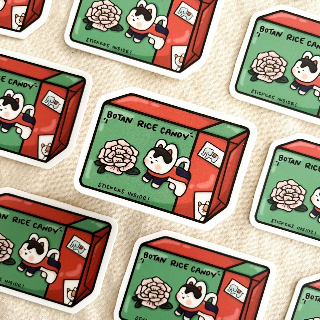 Japanese Rice Candy Sticker Cute Sticker Asian Food Sticker Asian Snack ...
