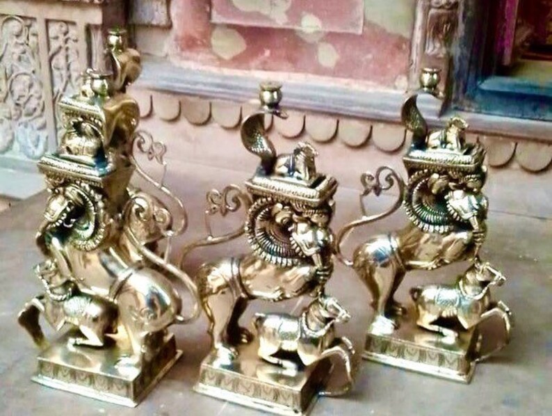 Brass Yazhis /mythical Yali Table Legs Set of 4 Exclusive - Etsy