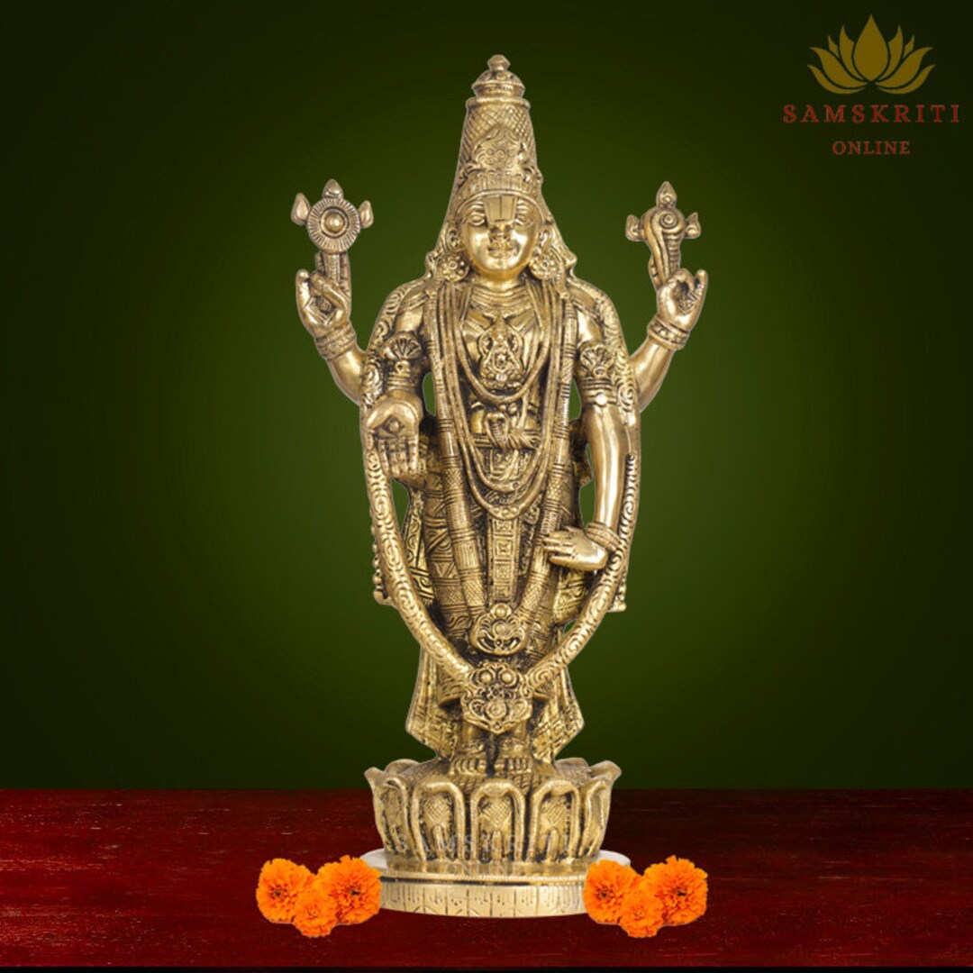 Buy Lord Venkateshwara Statue in Brass . Venkat Swami Idol Online in ...