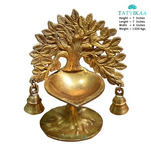 Brass Diya for Home Temple Oil Wick Lamp . Home Decor . - Etsy