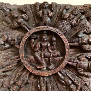 Dashavatar Hand Carved in Wood. Lord Bishnu Dashavatar in Wood. Wall ...