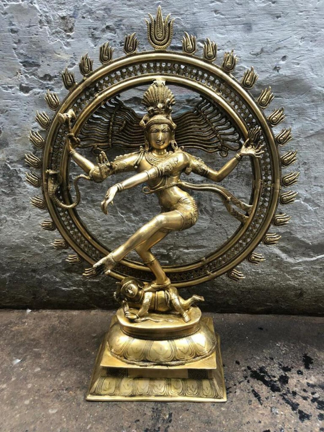 Nataraja Statue Large in Brass, 94 CM Big Brass Dancing Shiva Natraj ...