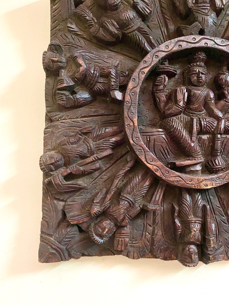 Dashavatar Hand Carved in Wood. Lord Bishnu Dashavatar in - Etsy