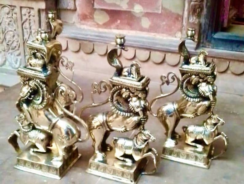 Brass Yazhis /mythical Yali Table Legs Set of 4 Exclusive - Etsy