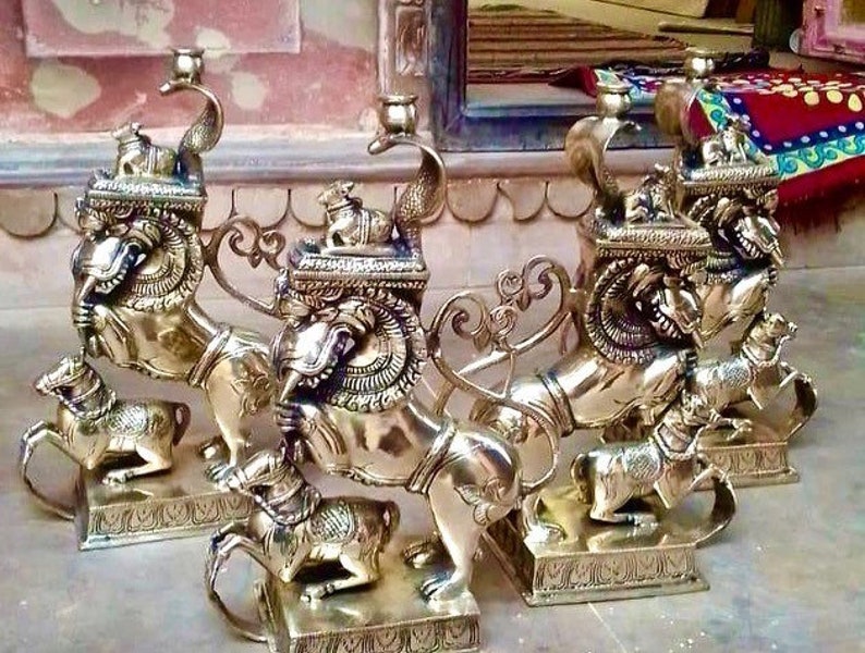 Brass Yazhis /mythical Yali Table Legs Set of 4 Exclusive - Etsy