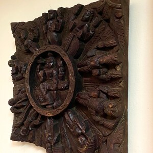Dashavatar Hand Carved in Wood. Lord Bishnu Dashavatar in Wood. Wall ...
