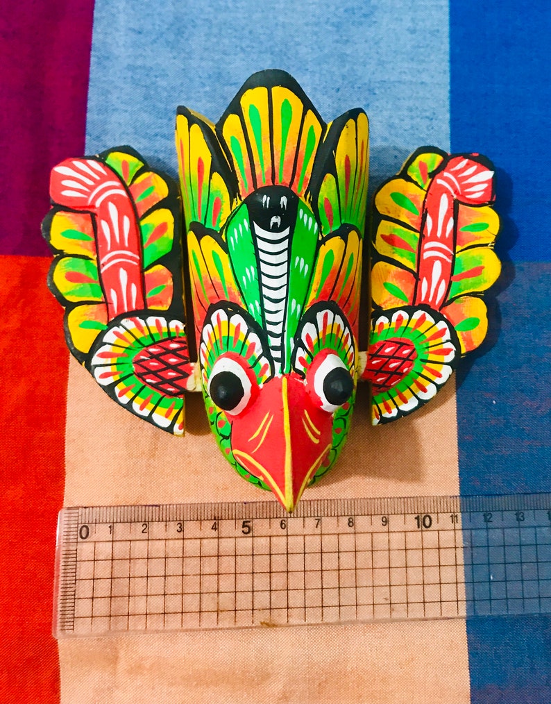 Sri Lankan Traditional Mask Demon Devil Gurulu Raksha Colorful Wall ...