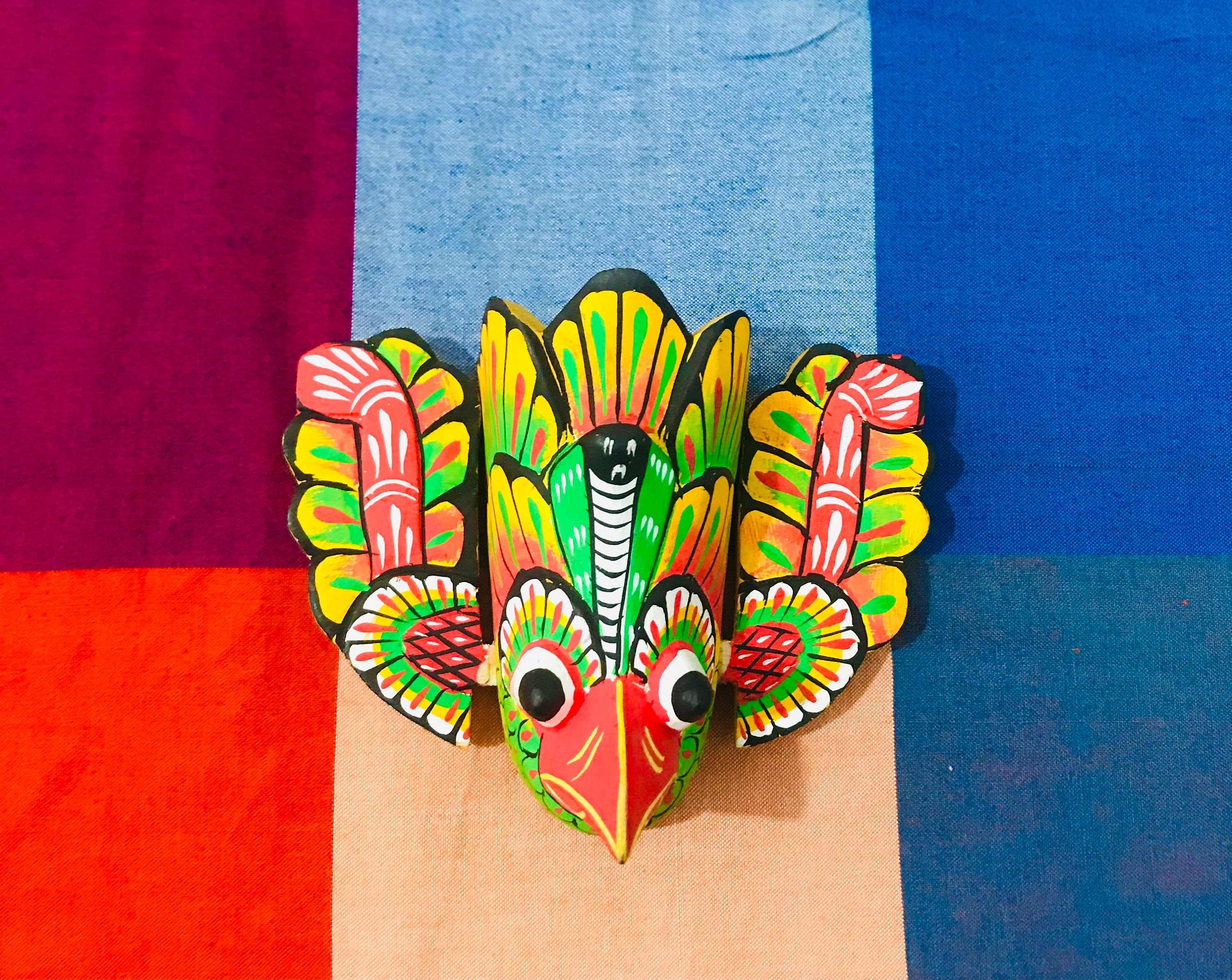 Sri Lankan Traditional Mask Demon Devil Gurulu Raksha Colorful Wall ...