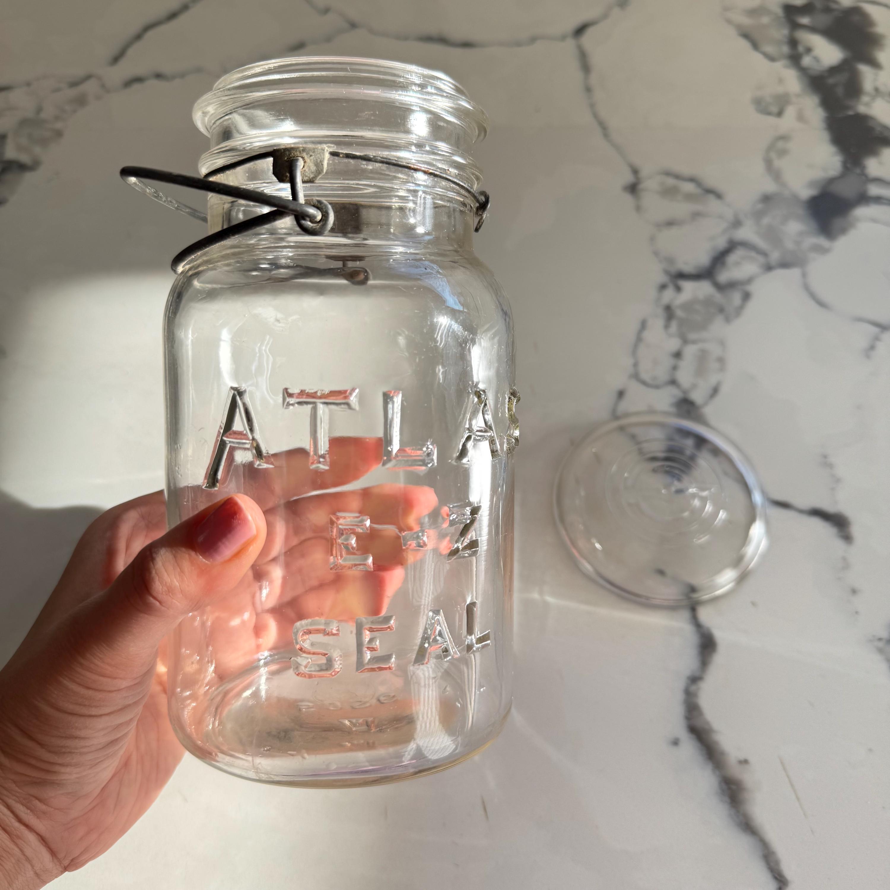 Vintage Atlas EZ Seal Mason Jar With Lid 7.5” Tall - Etsy