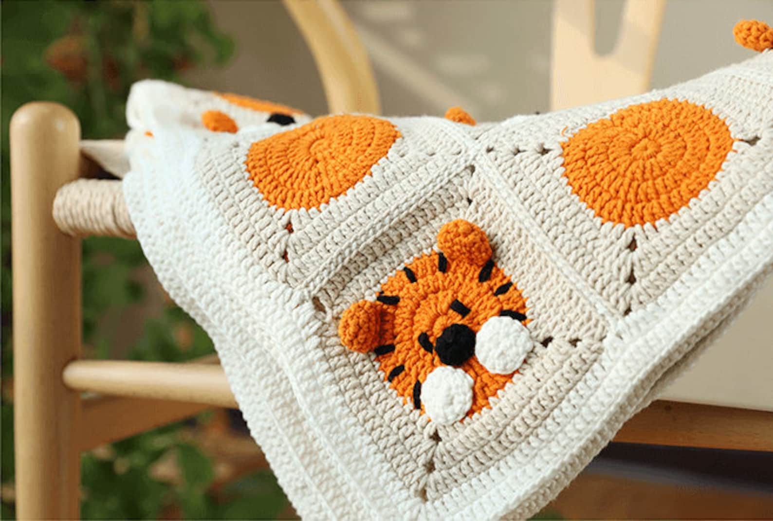 Crochet Blanket ,little Tiger Crochet Blankets,gift for Baby,handmade ...