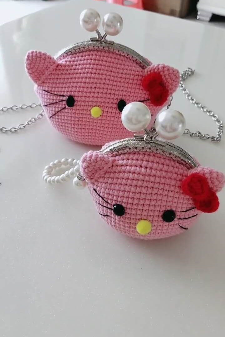 Crochet Coin Purse Handmade Woolen Knitting Handmade Coin - Etsy