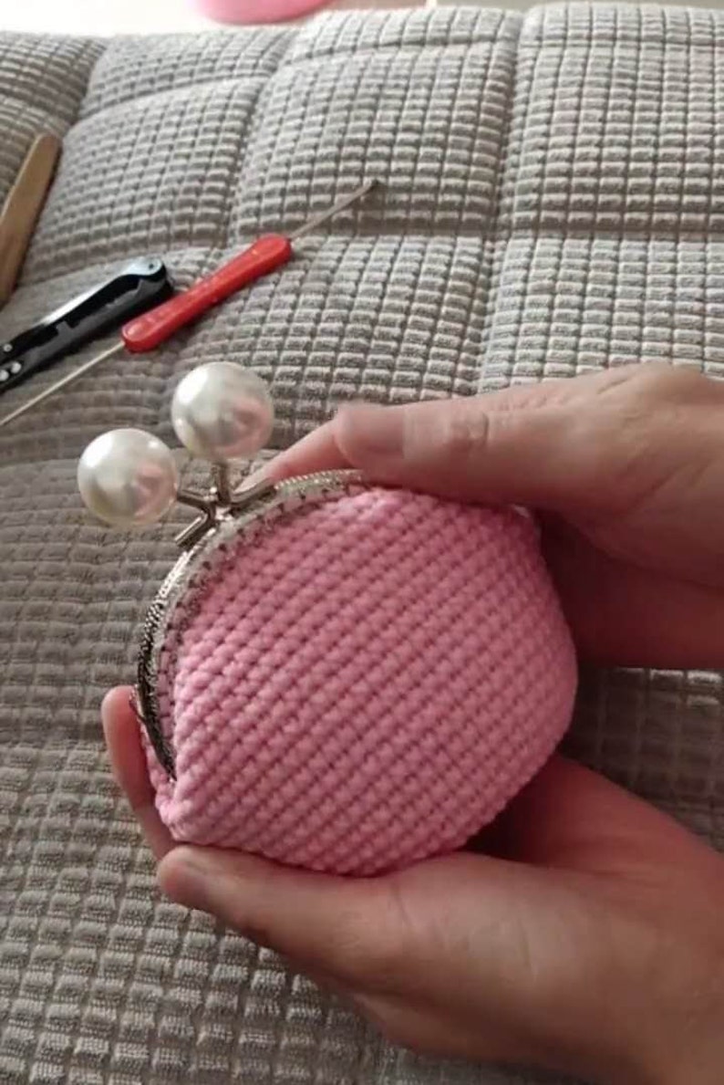 Crochet Coin Purse Handmade Woolen Knitting Handmade Coin - Etsy